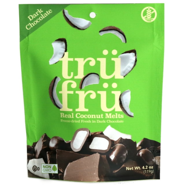 Tru Fru Coconut Melts Bites, Dark Chocolate, Hyper-Dried Fresh, 4.2oz ...