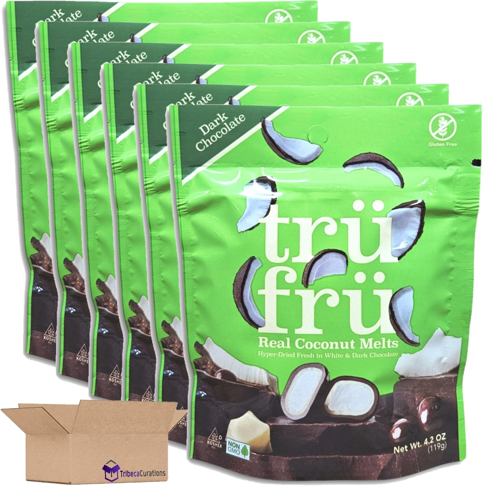 Tru Fru White & Dark Chocolate Covered Hyper-Dried Coconut Melts Value ...