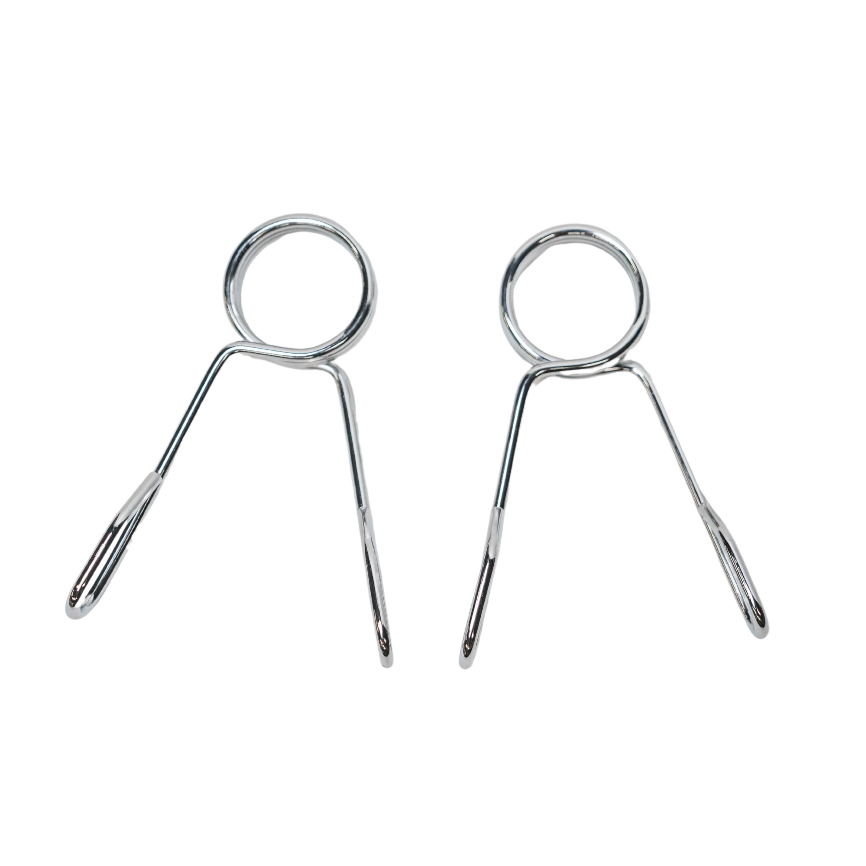 Tru Grit Fitness Pair of Chrome Olympic Spring Barbell Weight Collars ...