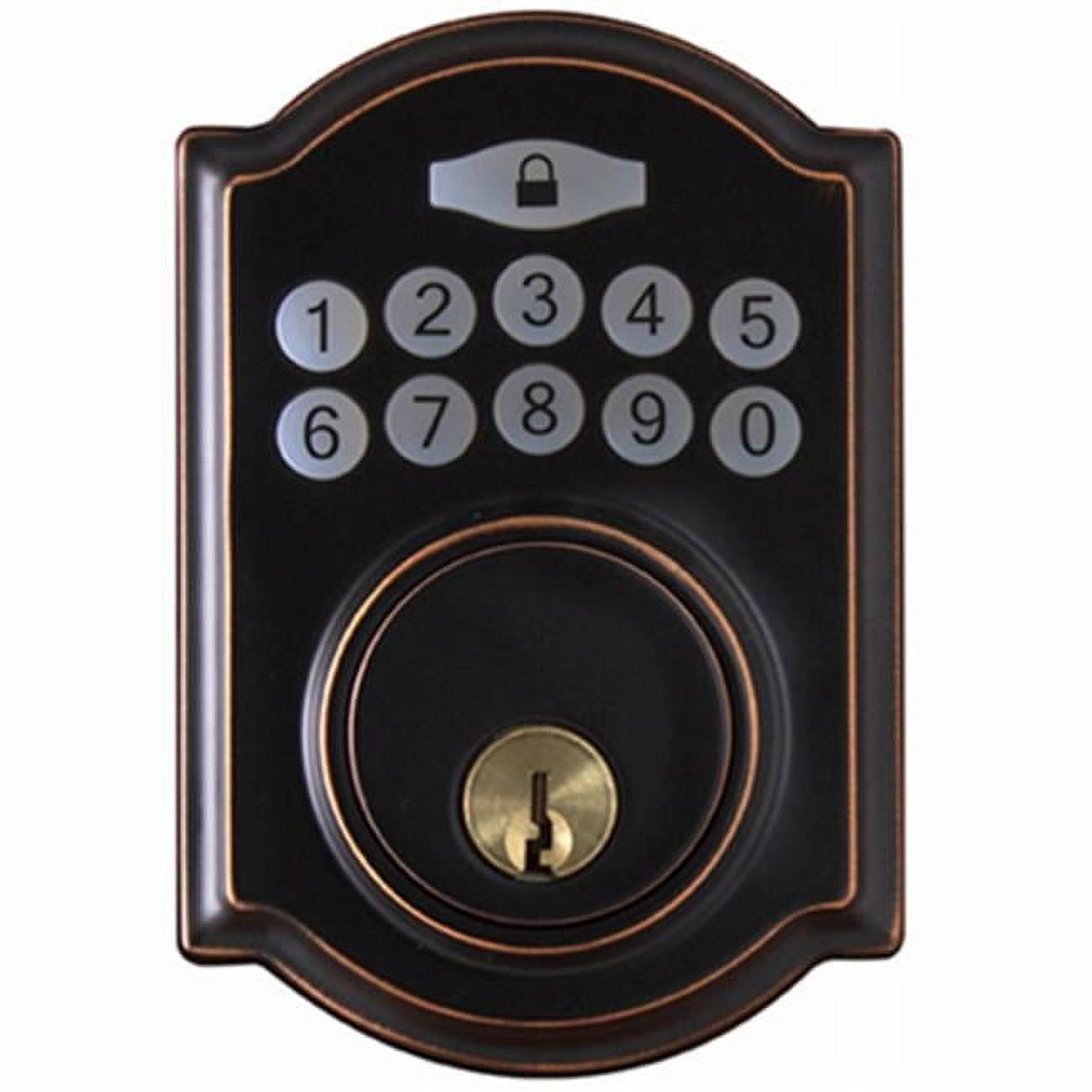 Tru-Guard Castle Electronic Deadbolt Lock, Aged Bronze - Walmart.com