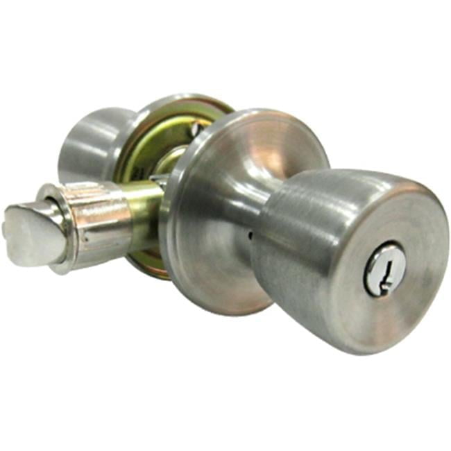 Tru-Guard Mobile Home Entry Lockset, Tulip Style Knob - Stainless Steel ...
