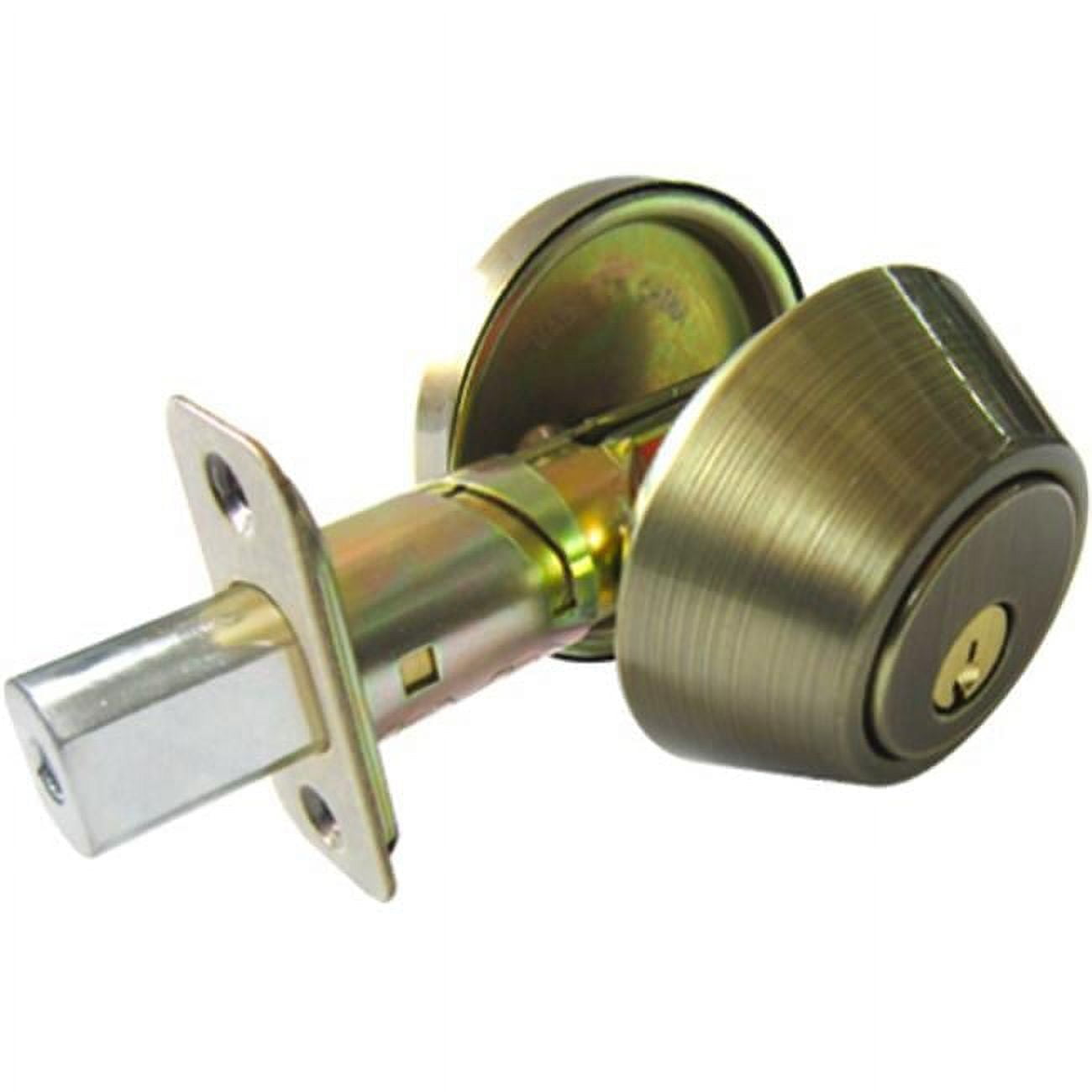 Tru-Guard Single Cylinder Deadbolt, Antique Brass - Walmart.com