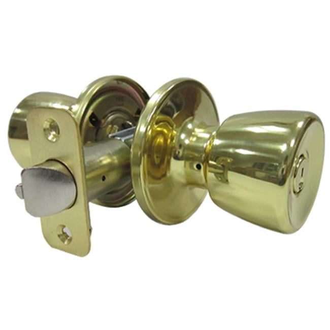 Tru-Guard Tulip Style Knob Entry Lockset - Polished Brass - Walmart.com