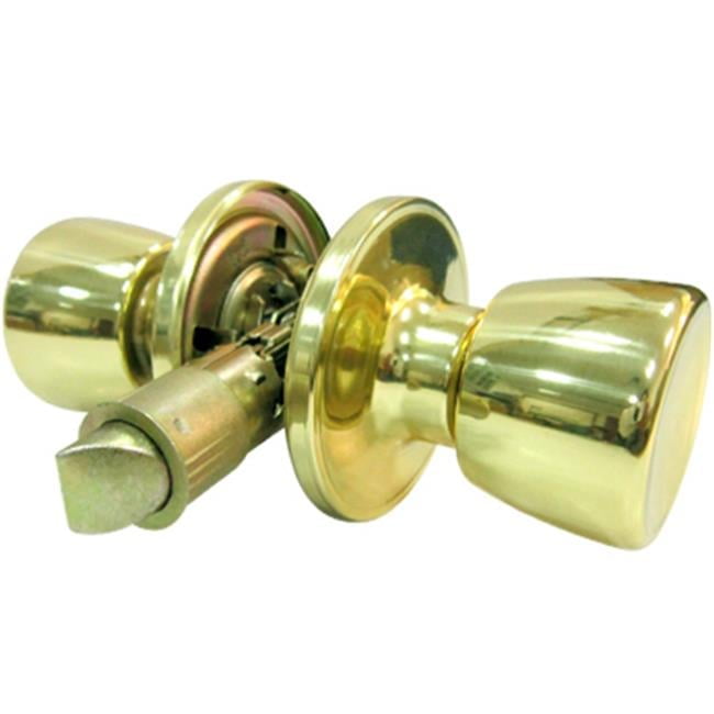 Tru-Guard Tulip Style Knob Mobile Home Passage Lockset, Polished Brass ...