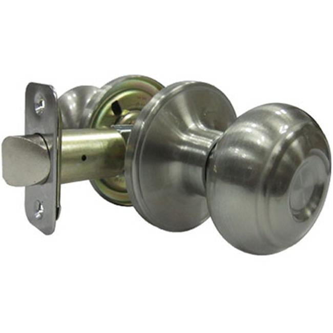 Tru-Guard Verona Fancy Mushroom Passage Knob Set, Satin Nickel ...