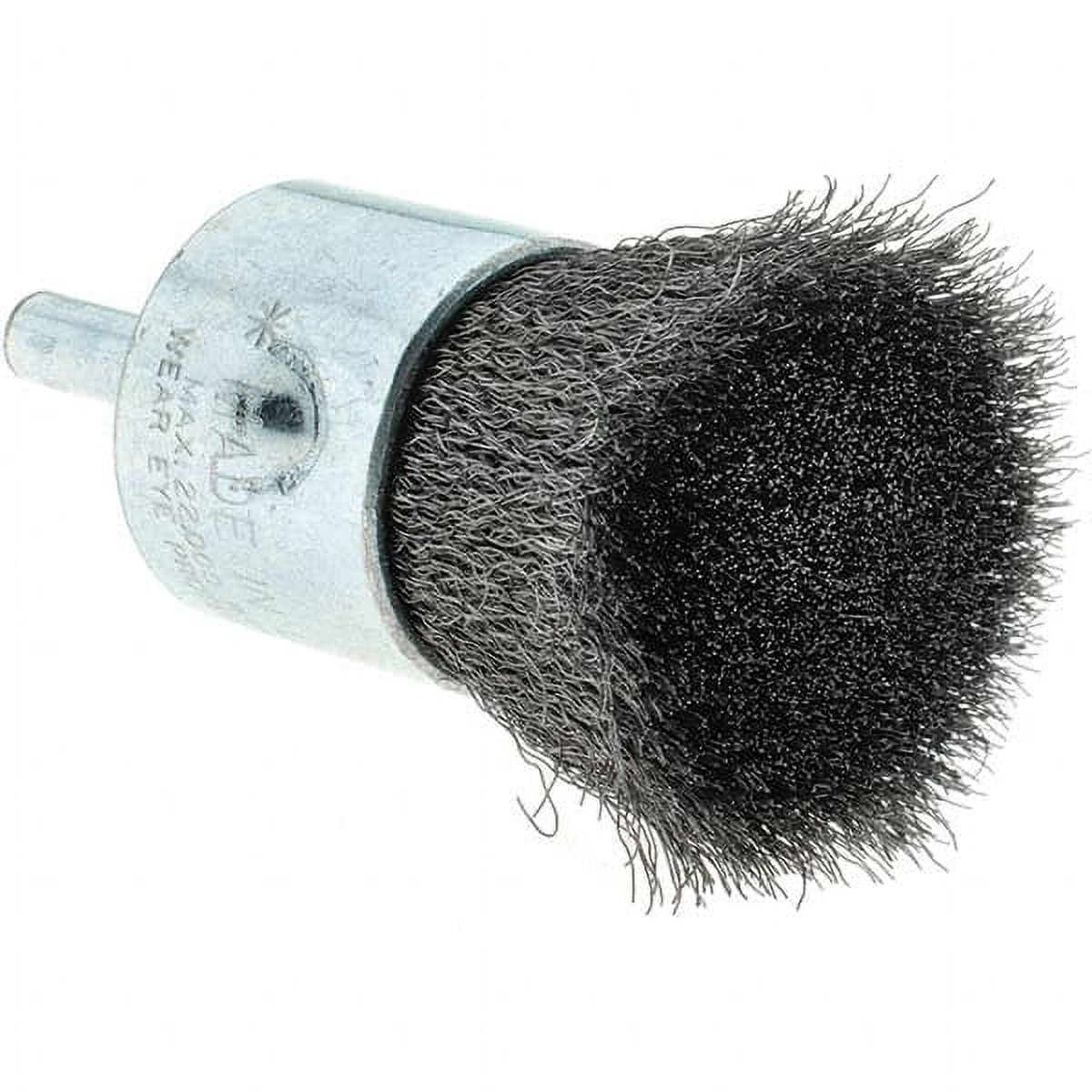 Tru-Maxx 88512 End Brushes: 1" Dia, Steel, Crimped Wire 22,000 Max RPM ...