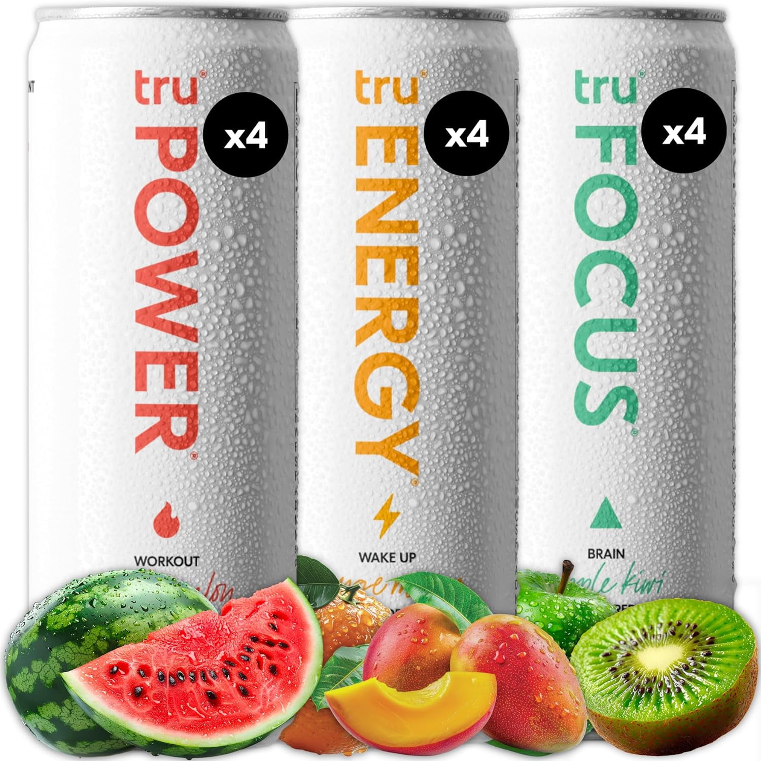 Tru Performance Seltzer, Variety Flavored Sparkling Water Focus ...