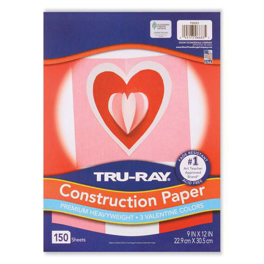 Tru-Ray Construction Paper, 70 lb Text Weight, 9 x 12, Assorted ...