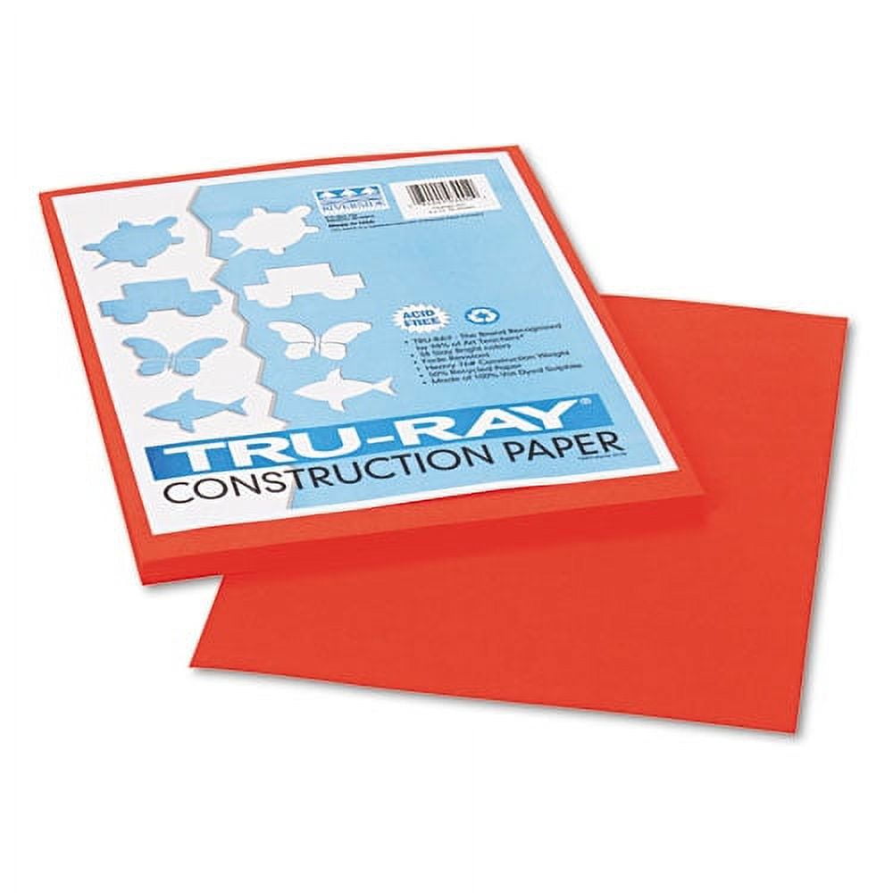 Tru-Ray Construction Paper, 76lb, 9 X 12, Orange, 50/pack | Bundle of 2 ...