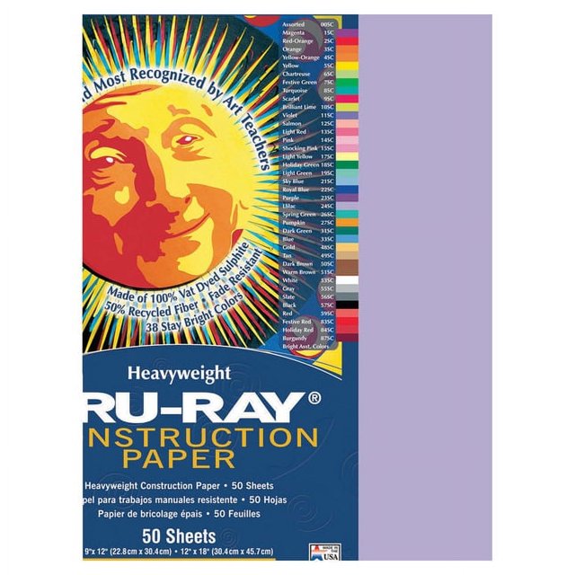 Tru-Ray, PAC103082, Construction Paper, 50 / Pack, Lilac - Walmart.com