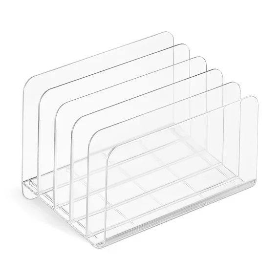 Tru Red 5-Compartment Plastic Desk Organizer Clear (Tr62285) - Walmart.com