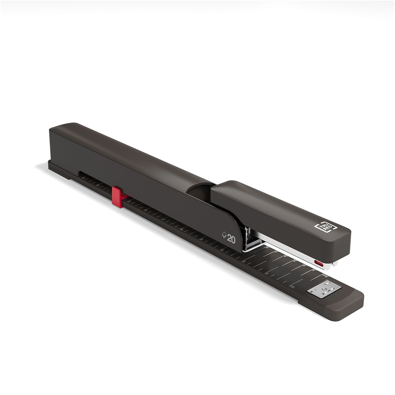 TRU RED Office Long Reach Stapler, 20-Sheet Capacity, Black TR58085 ...