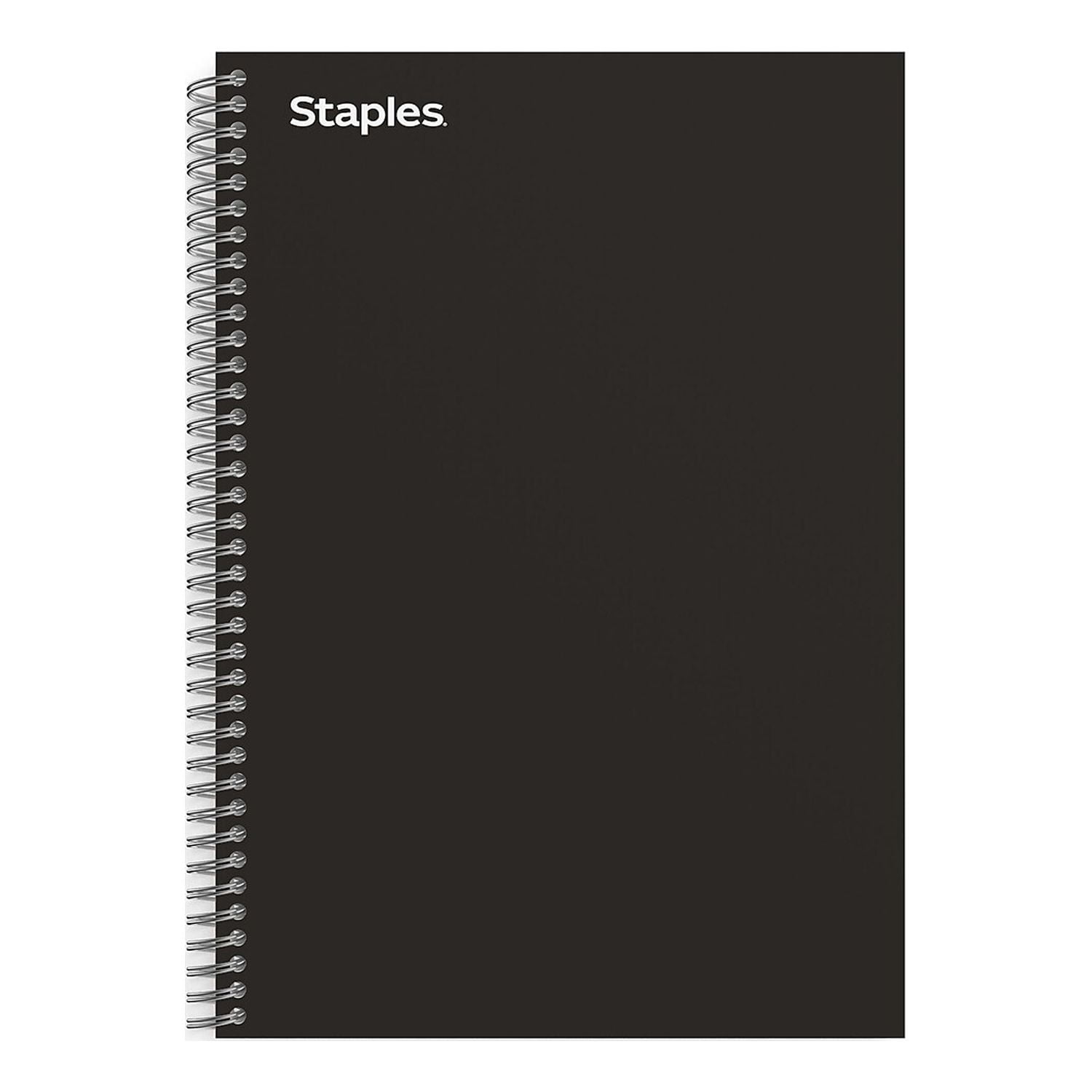 TRU RED 3-Subject Notebook 5.88" x 9.5" College Ruled 138 Sheets Black ...