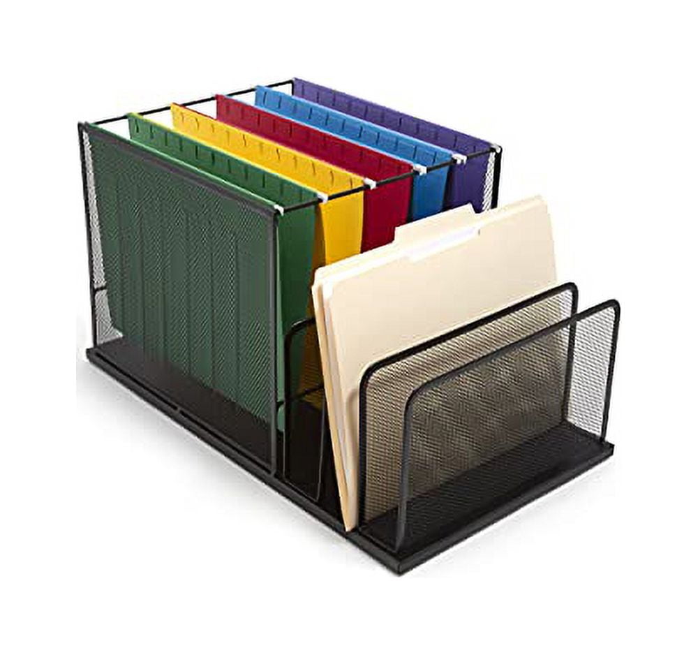 Tru Red Tr57536 4 Compartment Wire Mesh File Organizer - Walmart.com