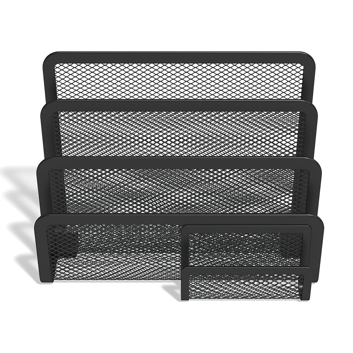 TRU RED Desktop Mail Organizer, 4 Compartment Wire Mesh Letter Holder ...