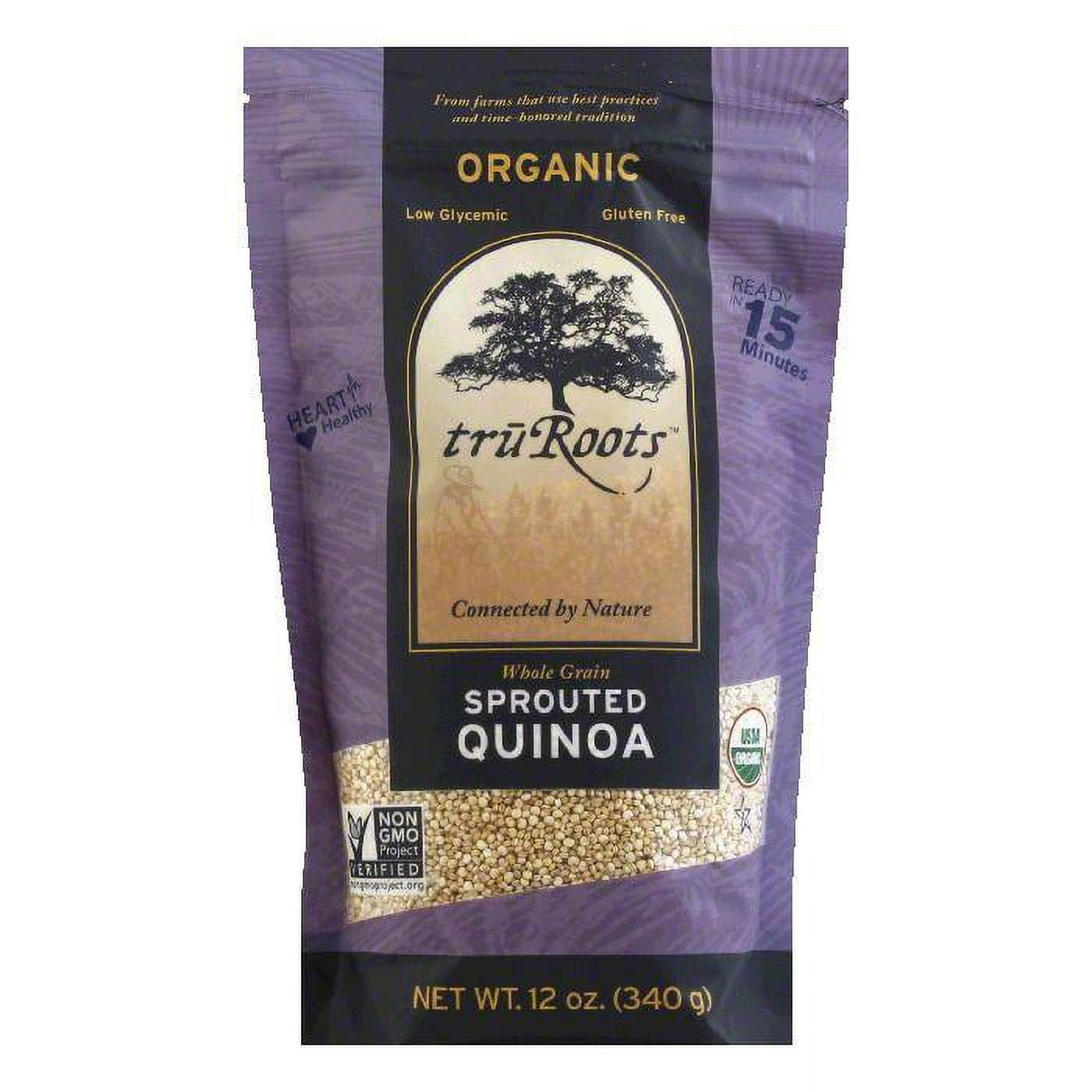 Tru Roots Organic Non-GMO Sprouted Quinoa Seeds, 12 Oz (Pack of 6 ...