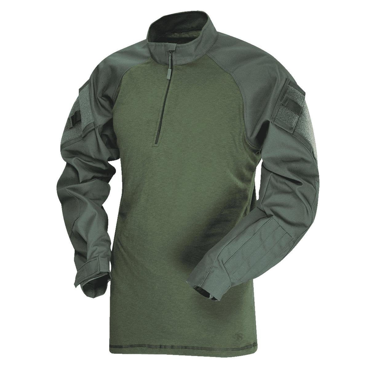 Tru-Spec Men's T.R.U. 1/4 Zip Combat Shirt, Olive Drab/Olive Drab, X ...
