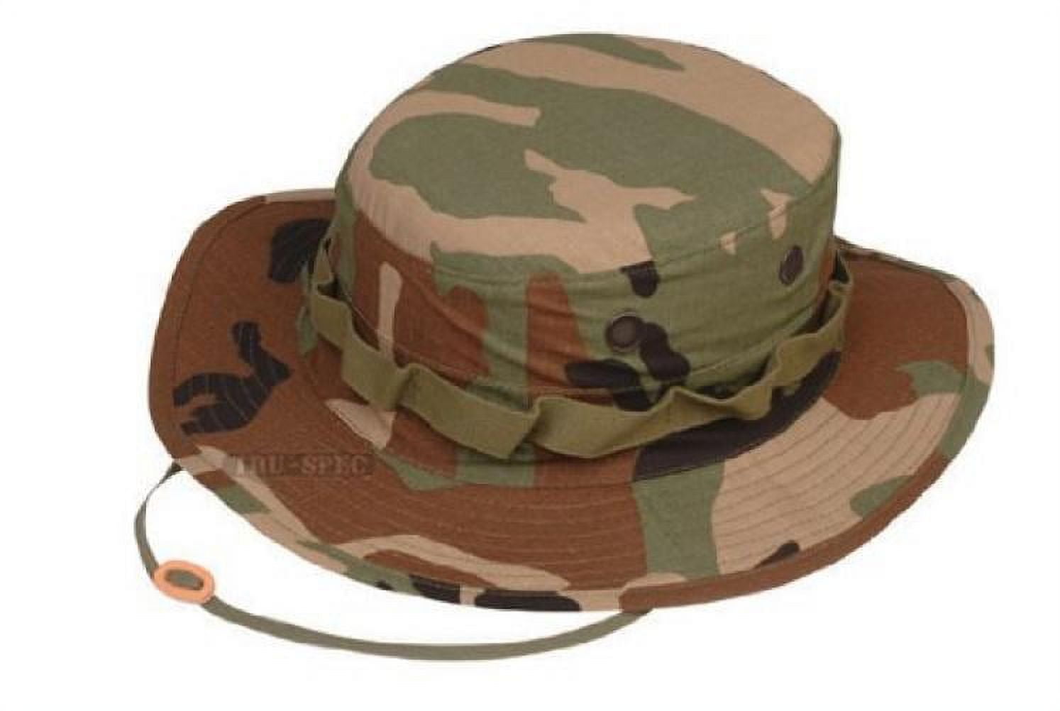 Tru-Spec 100% Cotton Military Boonies Hat Woodland Camo 7 3/4 - Walmart.com