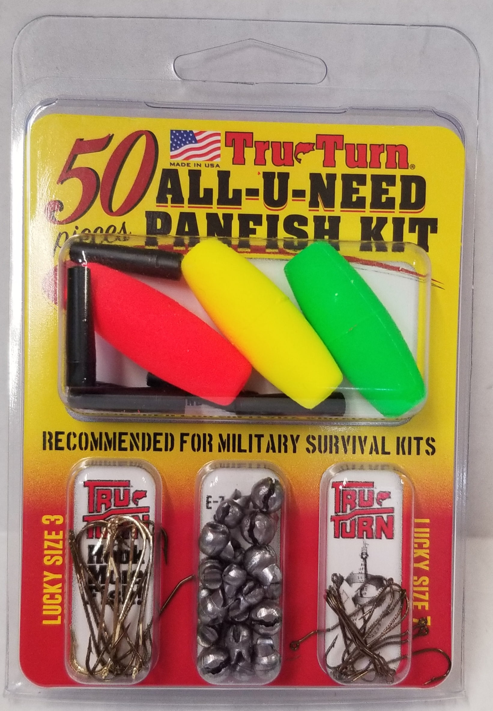 Tru-Turn Hooks - 50-Piece Sinker Floater Kit - Panfish Hooks - Walmart.com