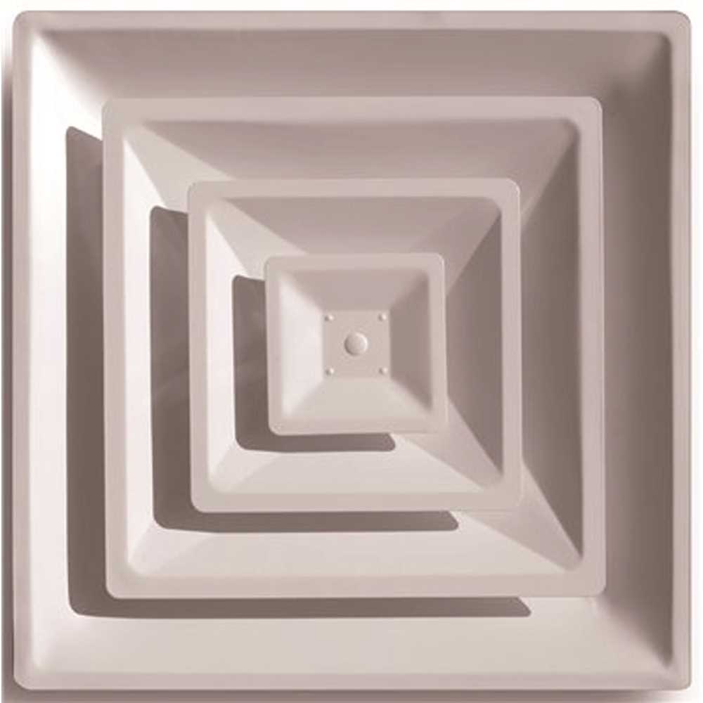 TruAire 2004CD/10 2 ft. x 2 ft. T-Bar 3-Cone Step Down Diffuser with 10 ...