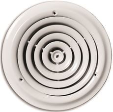 TruAire 800-10 10 in. White Round Ceiling Diffuser (Duct Opening ...