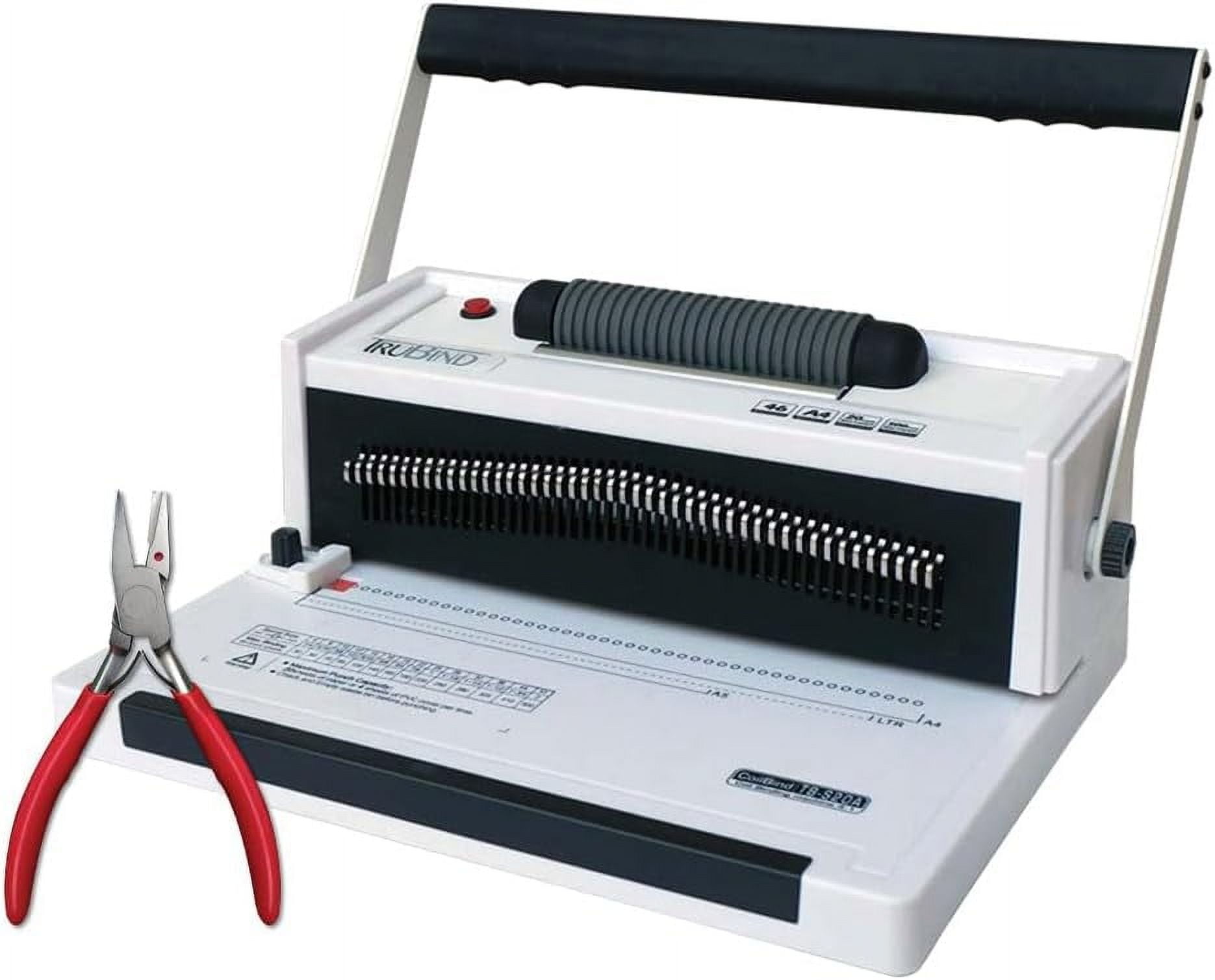 TruBind Coil Binding Machine with Electric Coil Inserter and Adjustable Side Margin | 20 Sheet ...