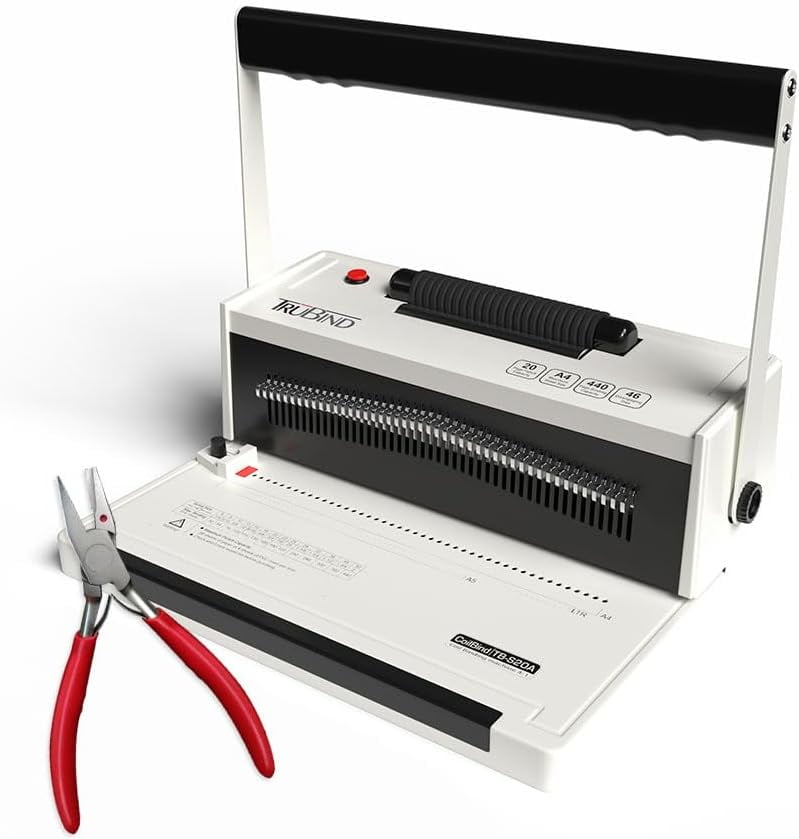 TruBind Coil Binding Machine with Electric Coil Inserter and Adjustable ...