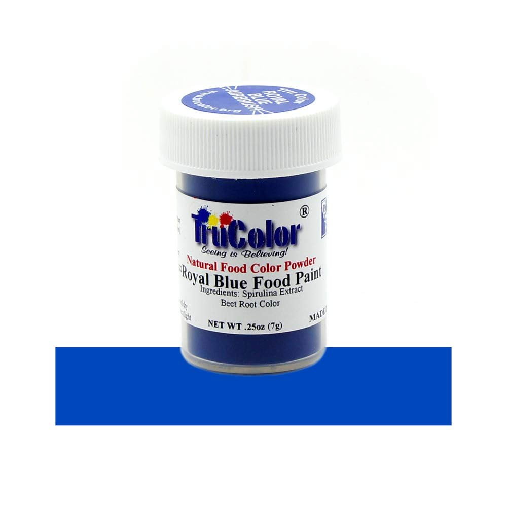 TruColor Royal Blue Airbrush Natural Food-Coloring Powder Paint, 7 ...