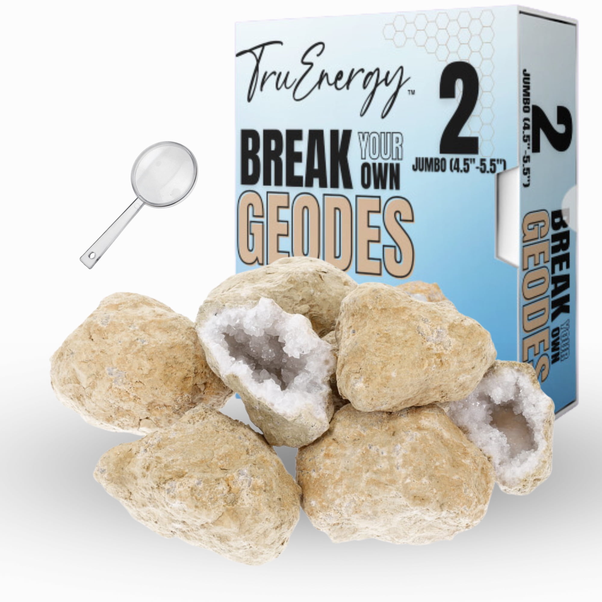 TruEnergy Break Your Own Geodes Kit with Crystals - 4LBS ( 1.75-5 ...