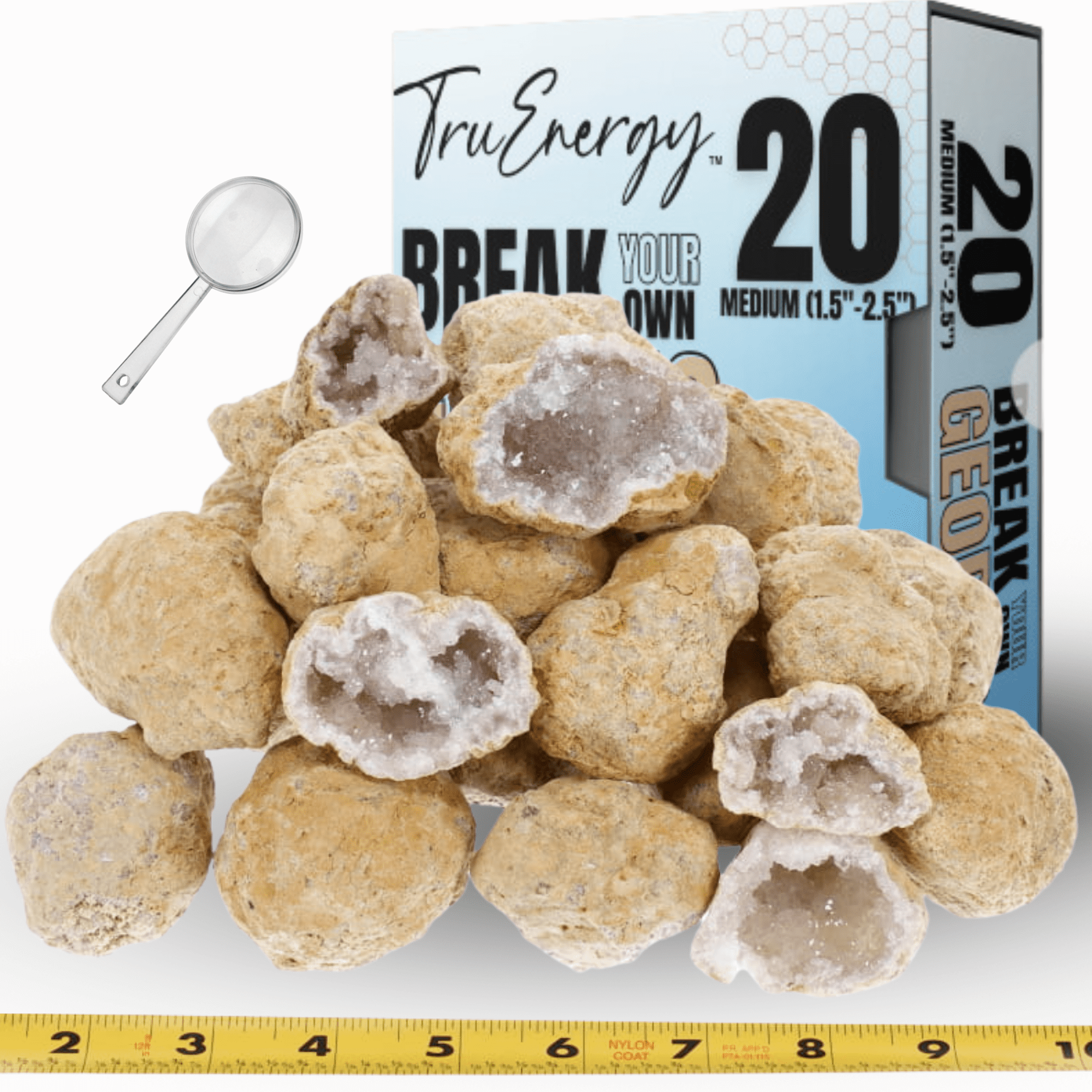 MEDIUM Break Your Own Geodes, 20 Count (Medium 1.5-2.5") 90% Hollow ...