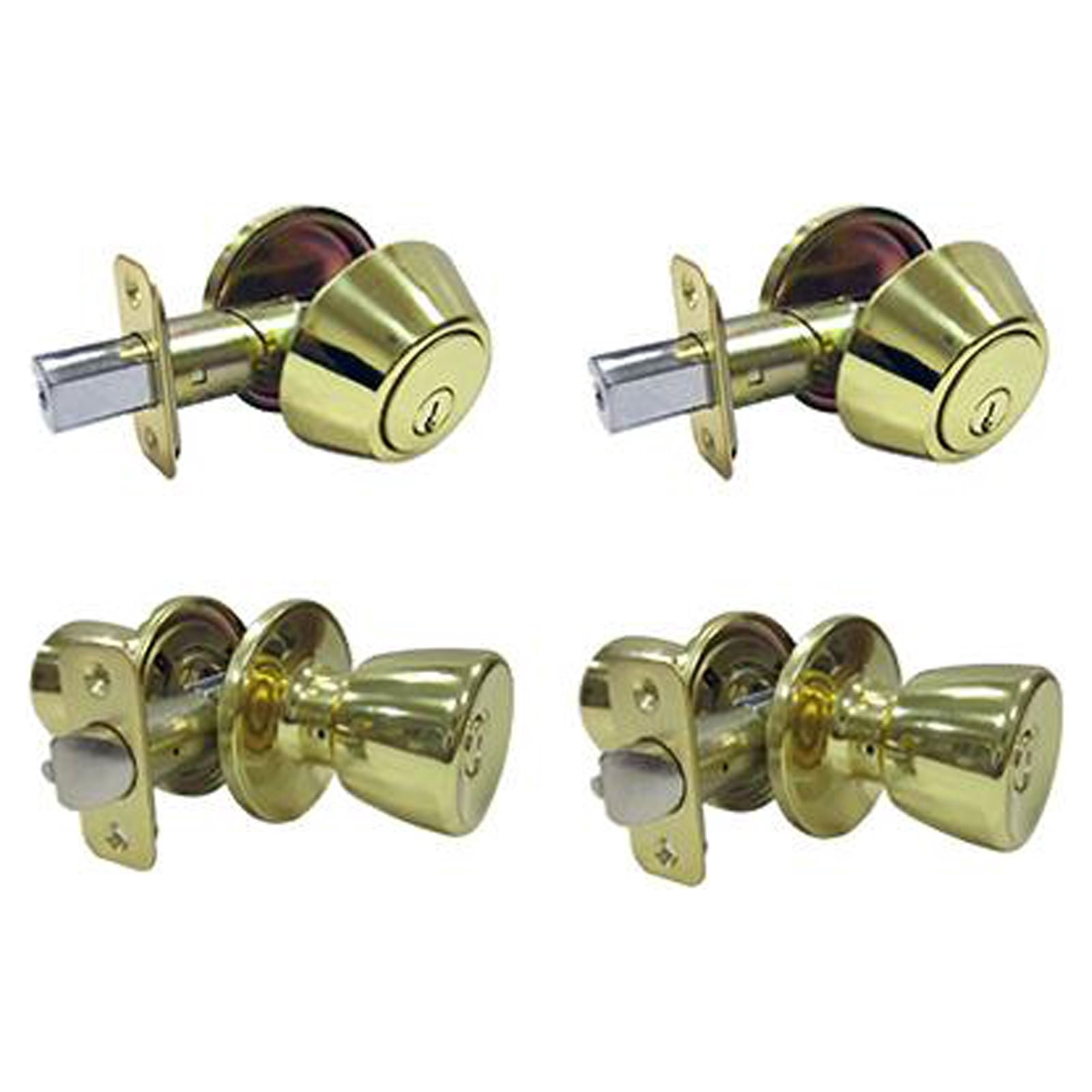 TruGuard BS7L1BD KD Tulip Project Lock Pack, Polished Brass - Quantity ...