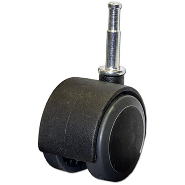 TruGuard F24409TV Dual Wheel Caster, Black With Gray Tread, Wood Stem ...