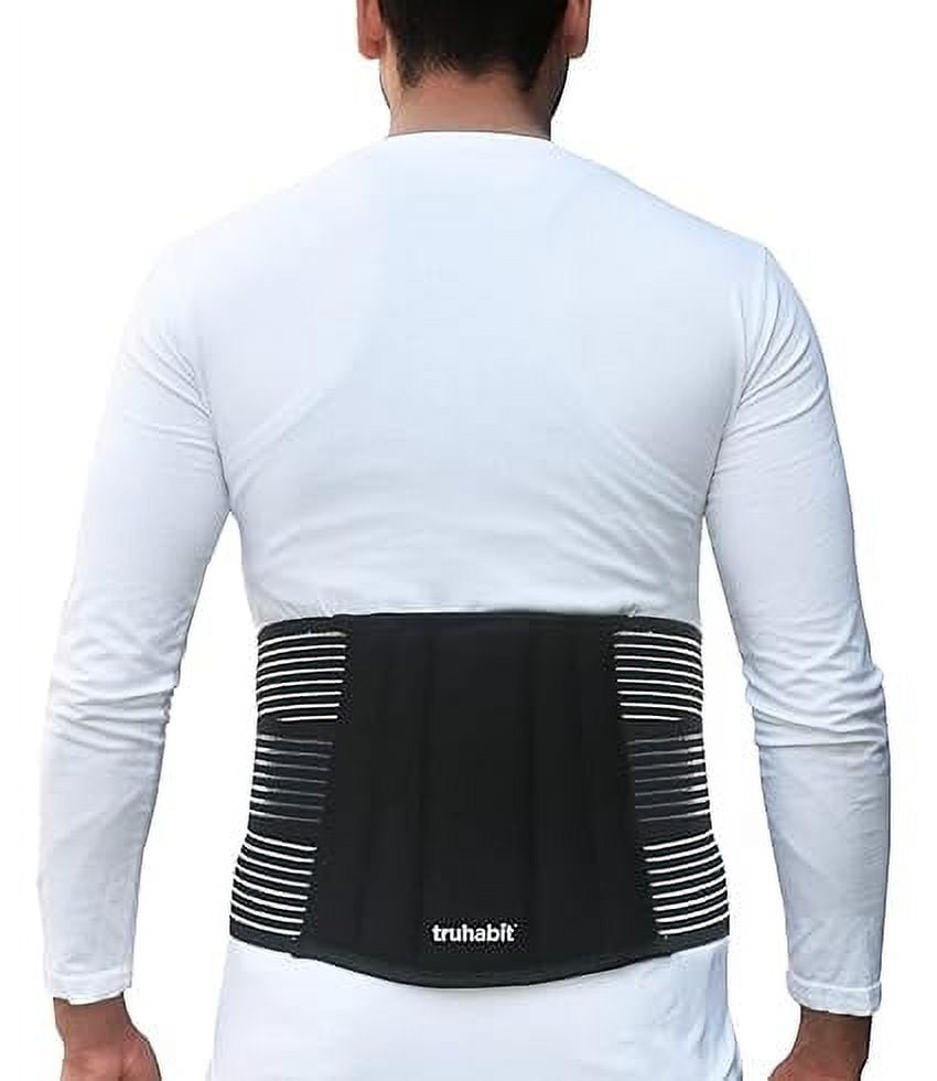 TruHabit Lumbar Sacral Belt (Large) Back Pain Belt for Back Pain Relief Women Men,Back Support ...