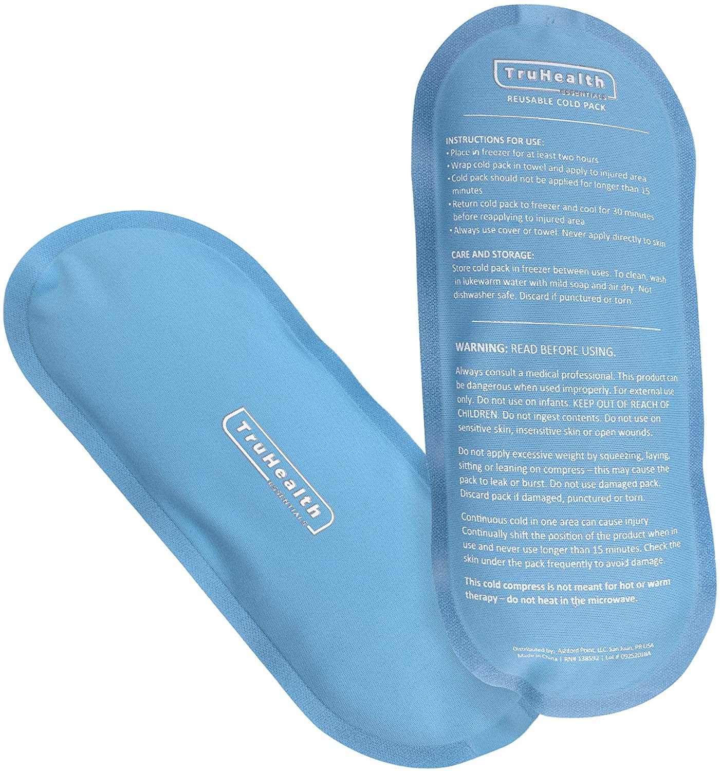 TruHealth | Reusable Gel Ice Pack | Standard Size | Pack of 2 | Light ...