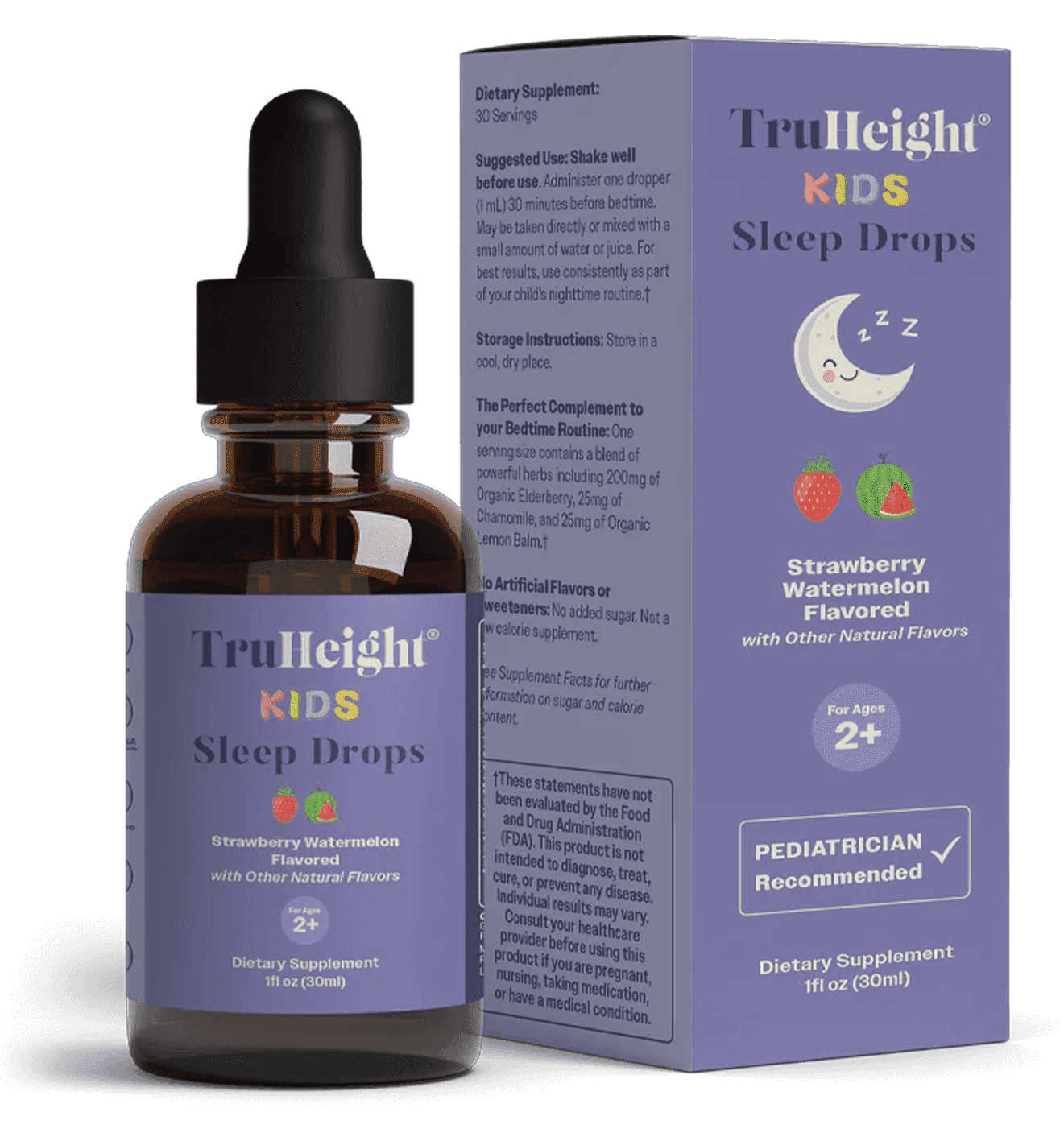 TruHeight Kids Sleep Tincture, Watermelon Flavor, Sleep Aid for Ages 2 ...