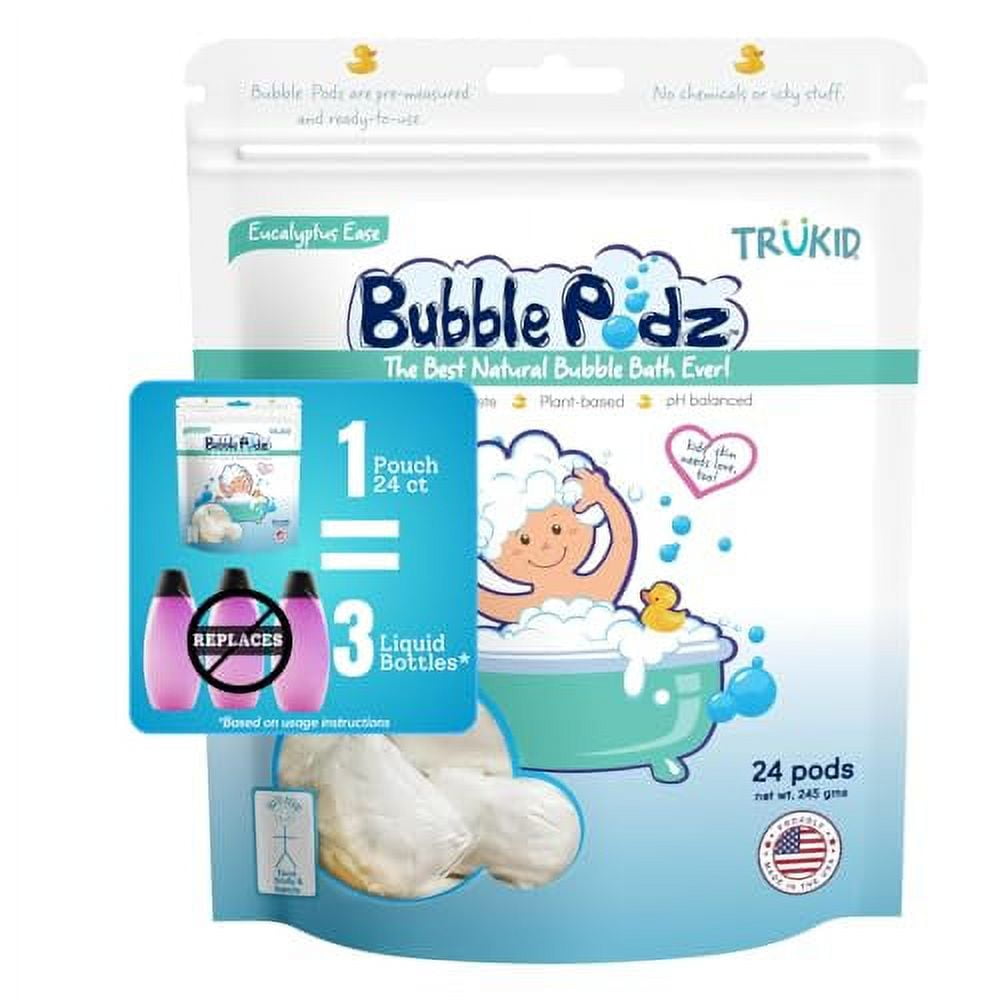 TruKid Bubble Podz Bubble Bath for Baby & Kids, Gentle Refreshing Bath ...