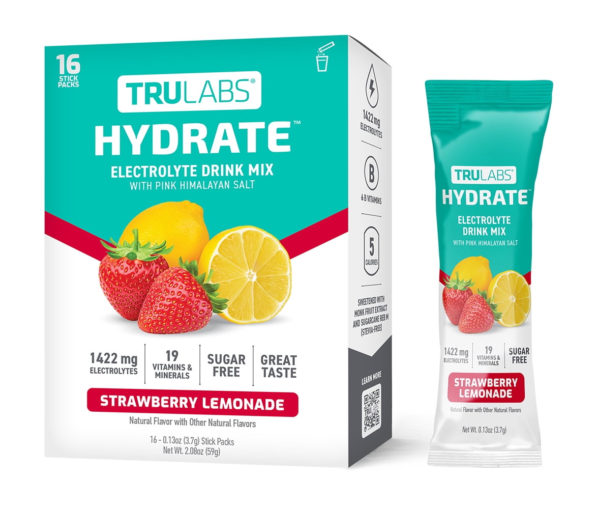 TruLabs® Hydrate Powders Strawberry Lemonade, 16 Servings - Walmart.com