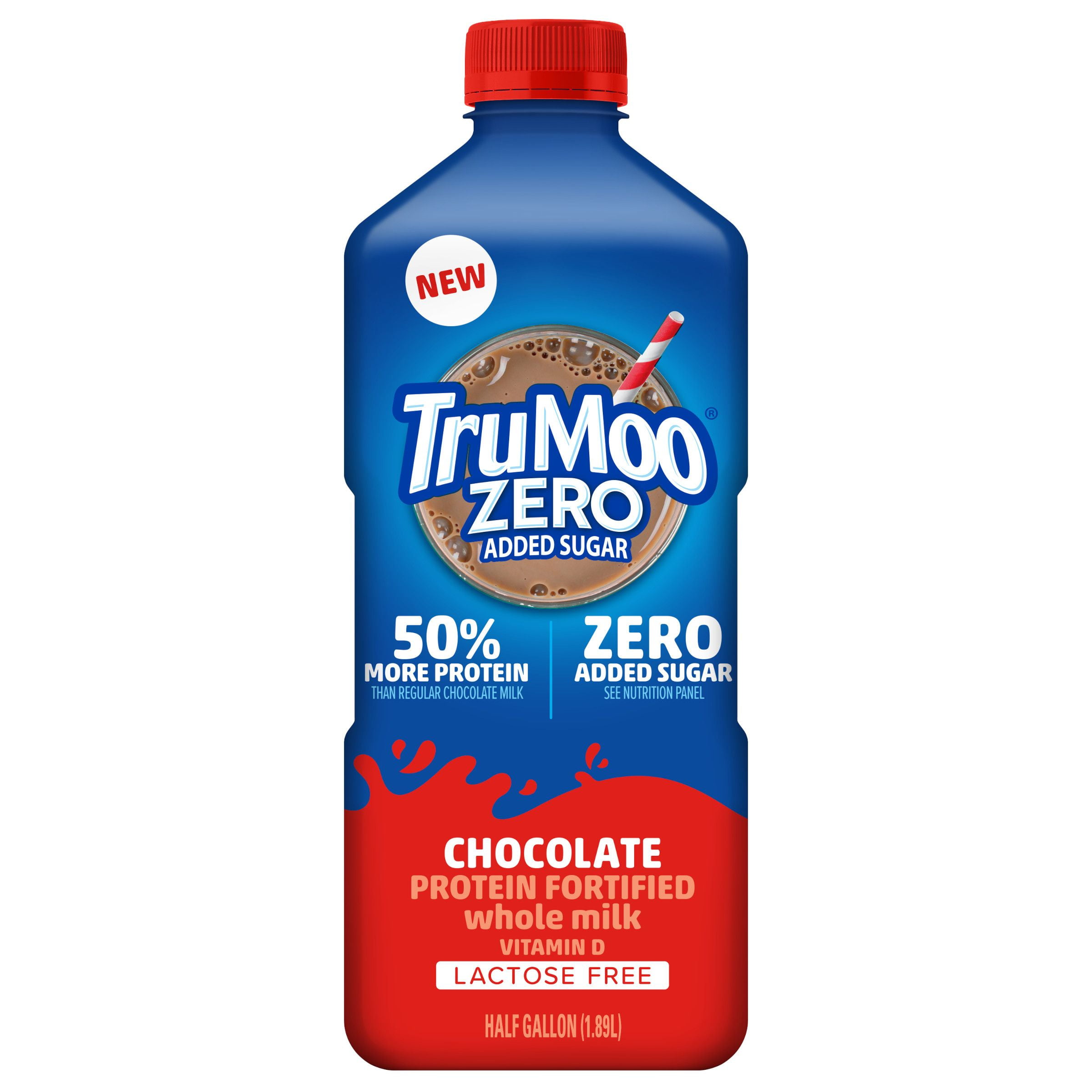 TruMoo Zero Lactose Free Whole Chocolate Milk Half Gallon - Walmart.com