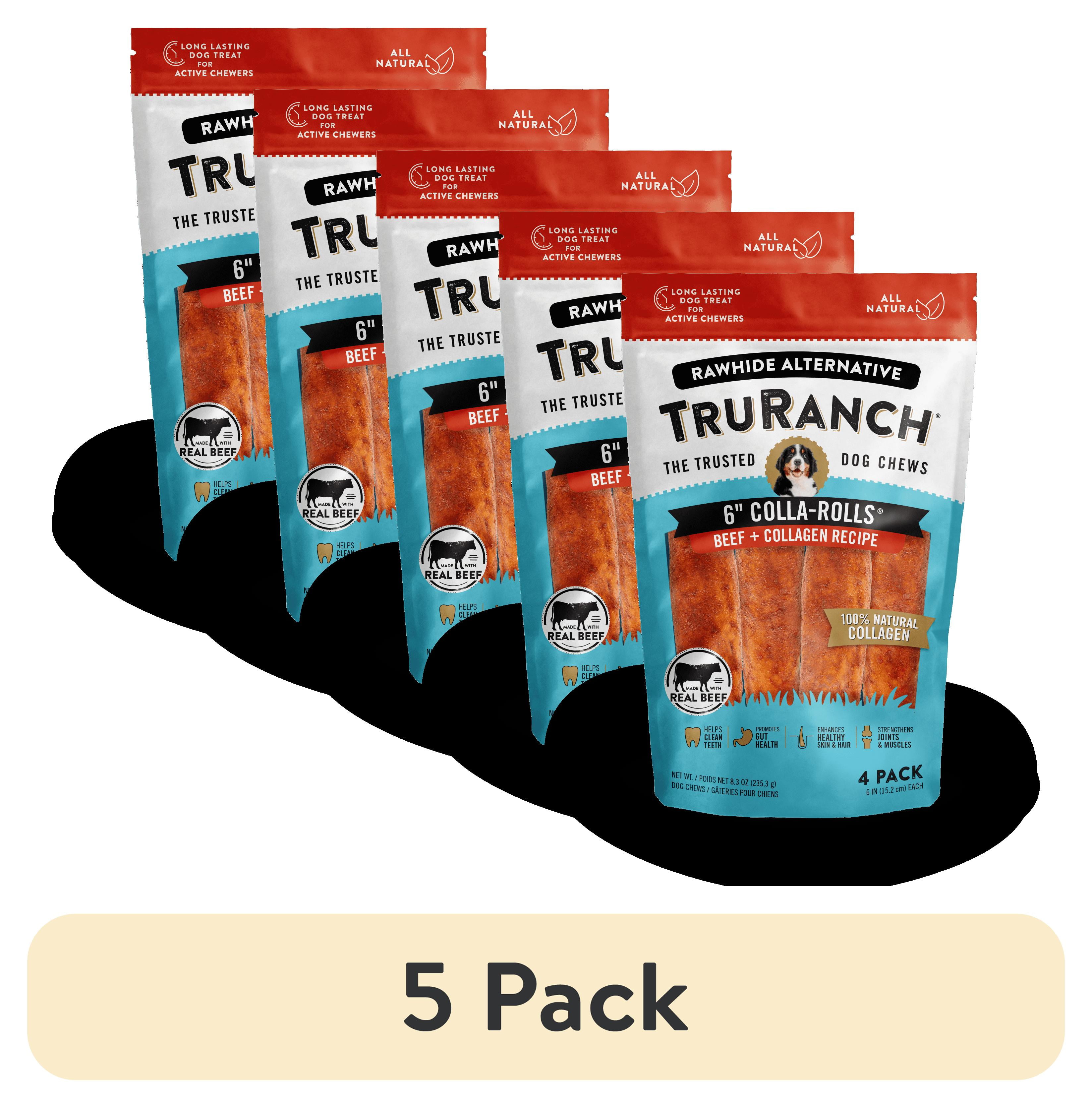 (5 pack) TruRanch All-Natural Rawhide Alternative Dog Treats, Medium ...