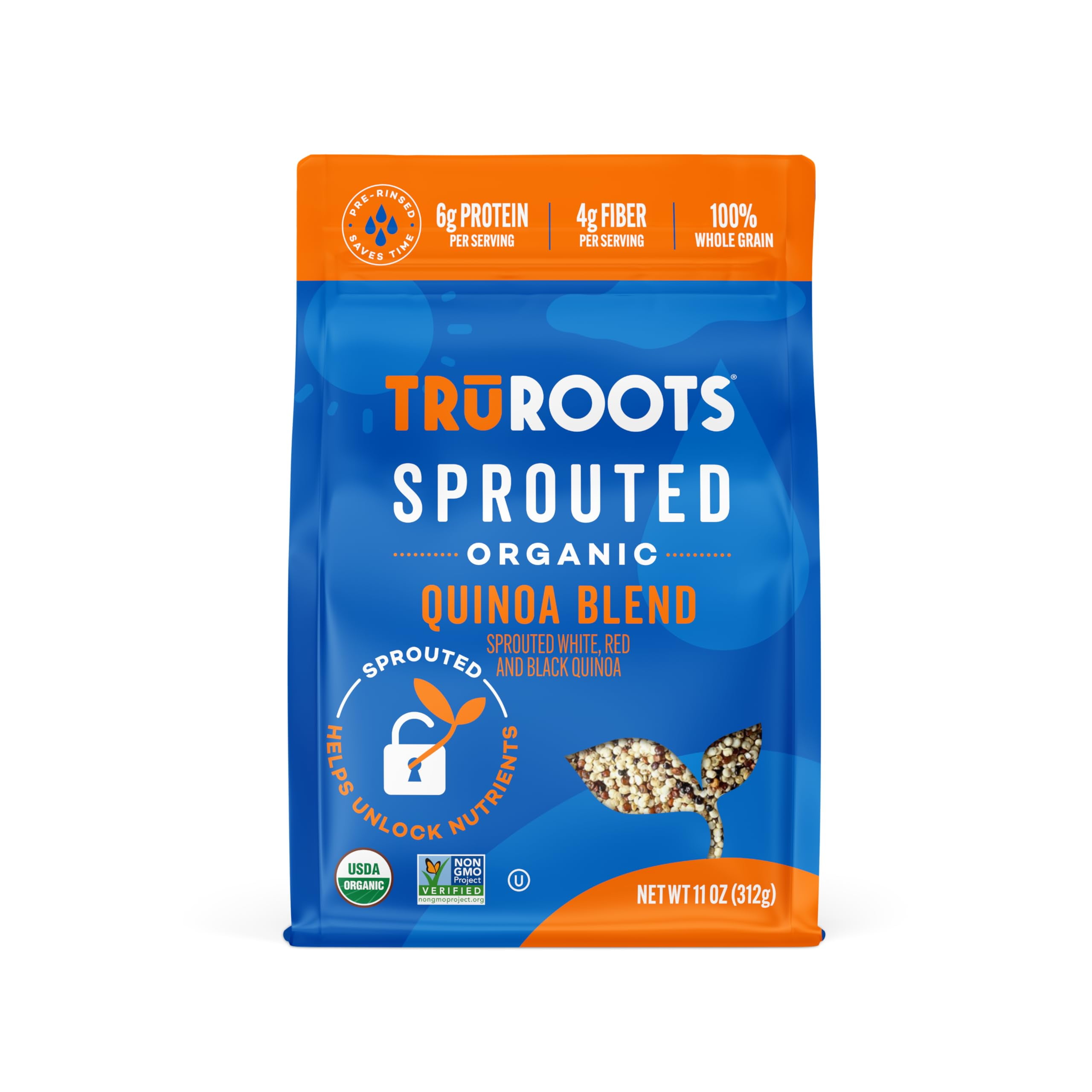 TruRoots Organic Sprouted Quinoa RRF12 Blend, 11oz (Pack of 1 ...