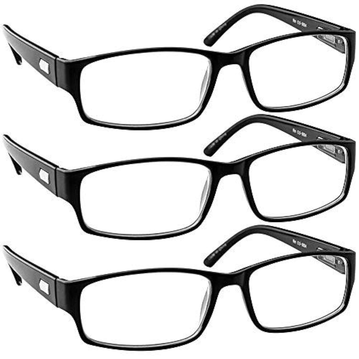 TruVision Readers Reading Glasses - 9504H - 3 Pack - Black - 3.50 ...
