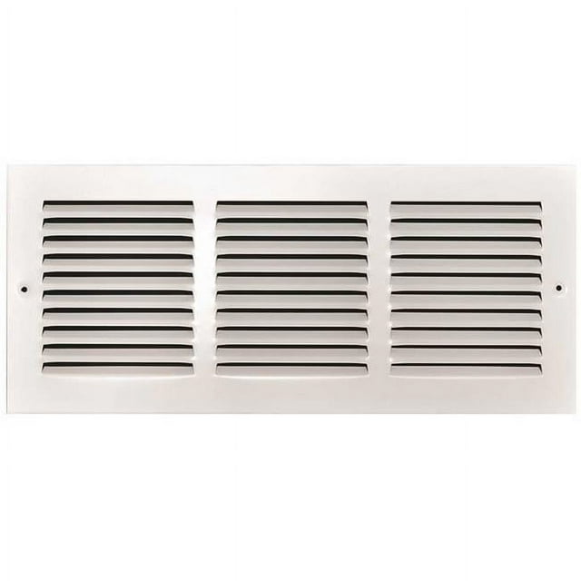 TRUAIRE STAMPED FACE RETURN AIR GRILLE, 18 IN. X 12 IN., WHITE per 3 ...