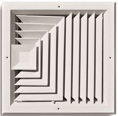 Truaire 3 Way Aluminum Square Ceiling Diffuser, 8 In. X 8 In. - Walmart.com