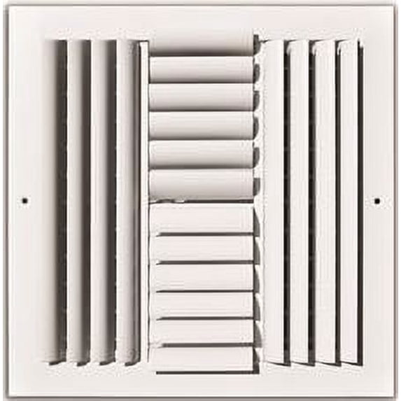Truaire 4-Way Aluminum Adjustable Curve Blade Register, 12 In. X 12 In ...