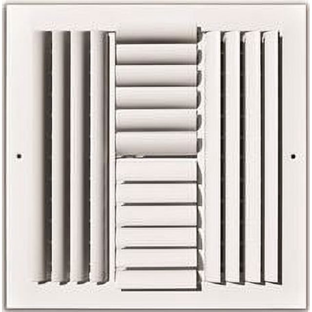Truaire 4-Way Aluminum Adjustable Curve Blade Register, 12 In. X 12 In ...