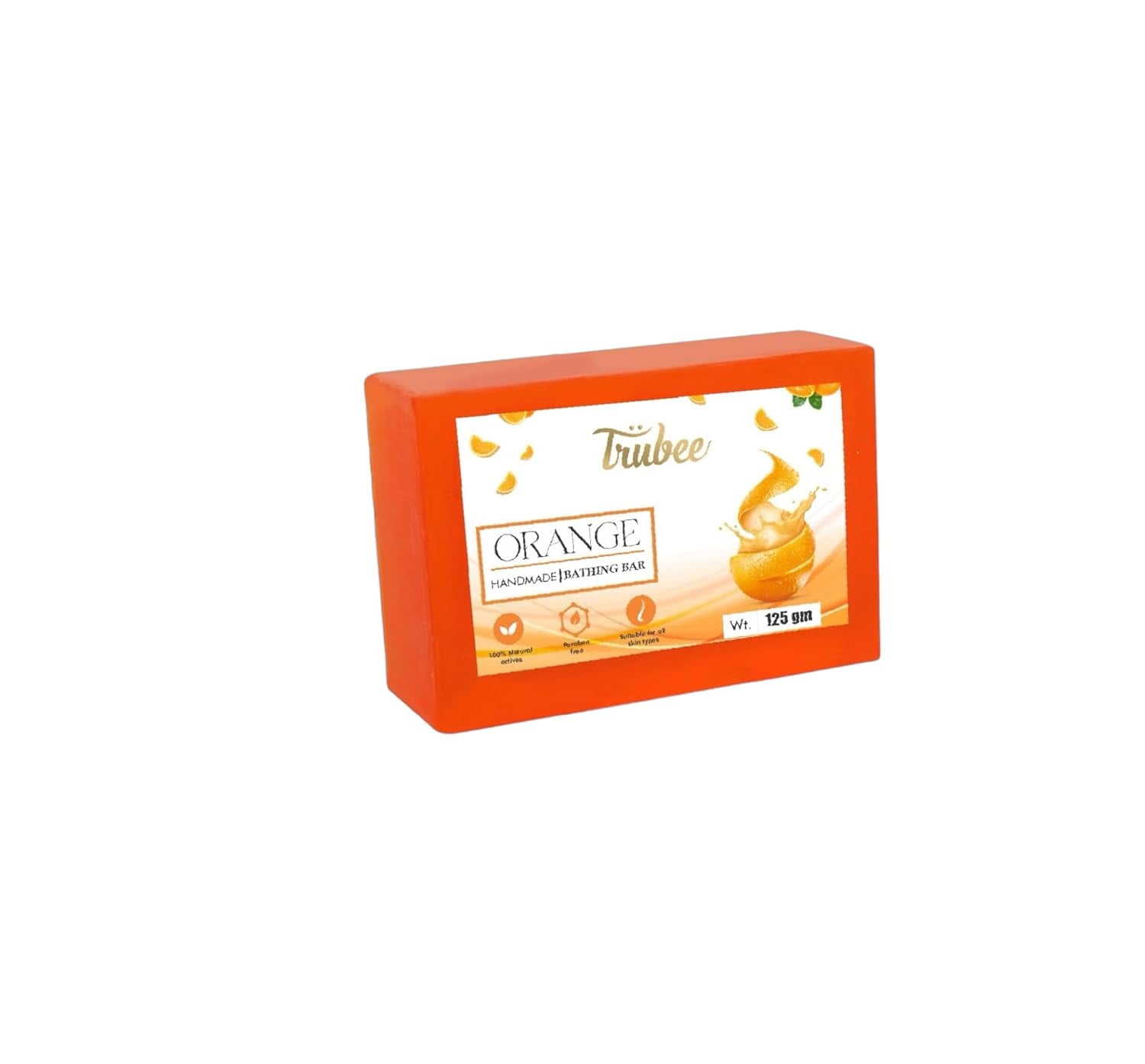Trubee 100 Natural Orange Handmade Soap detoxifies the skin and gives ...