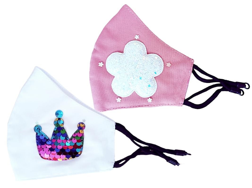 Trubliz Kids Face Masks for Girls Stylish and Cute Double Layered Face ...