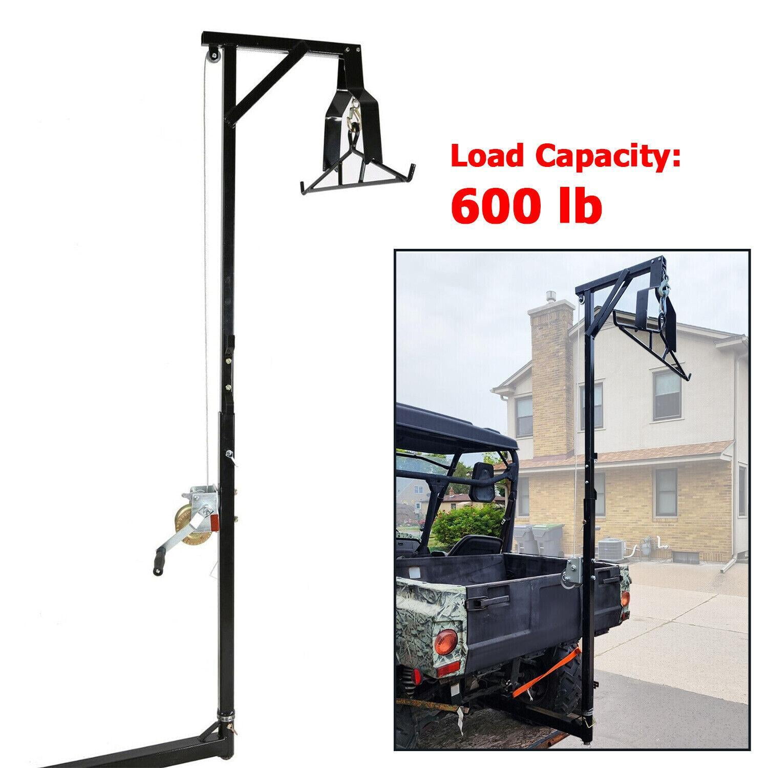 Truck 2" Hitch Game Hoist 600LB Big Game Hunting Deer Hoist Winch Lift ...