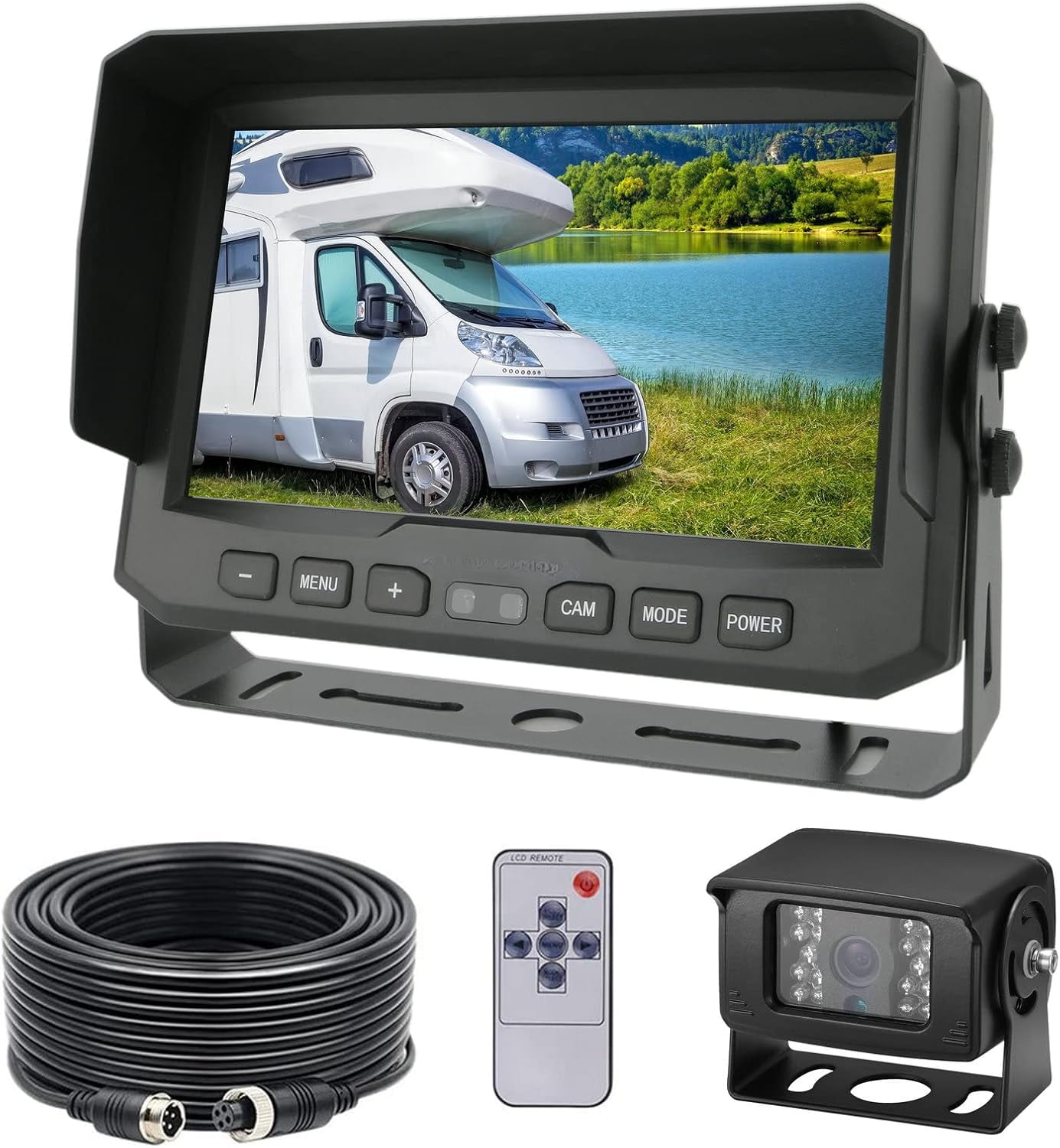 Truck Backup Camera Monitor kit,Heavyduty Vehicle Waterproof Night ...