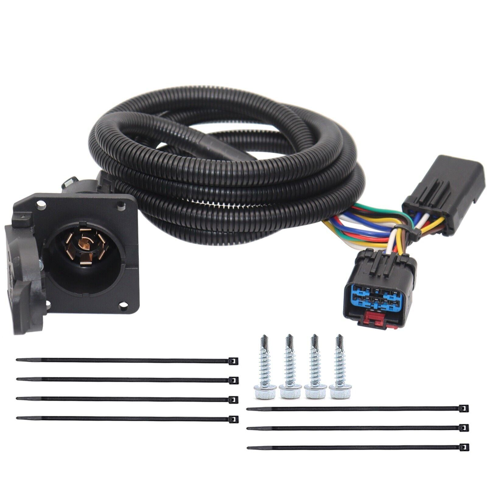 Truck Bed 5th Wheel Gooseneck Wiring Extension Harness 7 Way Trailer ...